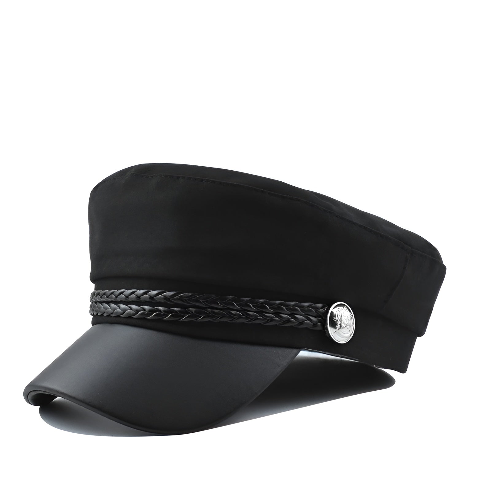 Braided Wool Sailor Cap – Structured Feminine Design With Braided Trim ...